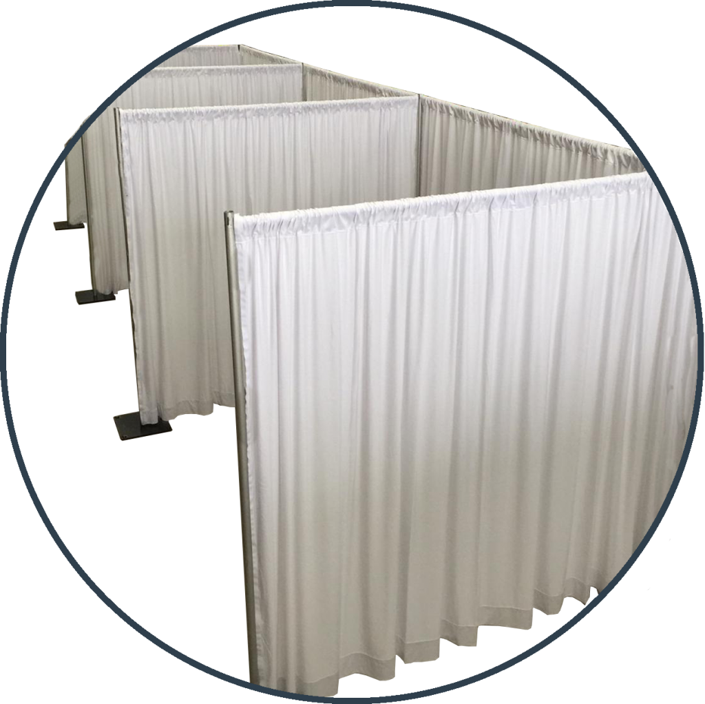 COVID 19 VACCINATION BOOTHS - Pipe and Drape Direct